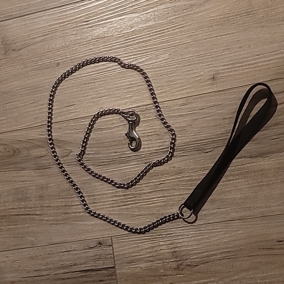 Top Paw | Dog | Top Paw Chain Leash 4 Ft Long Silver And Black Nwot ...